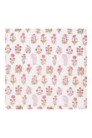NOLOGO-CHIC Napkins With Mini Flower X Napkin Set Cotton / Multicolour - Pink