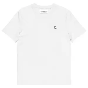 ANCHOR & CREW Ampersand Signature Organic Cotton Embroidered T-shirt - White