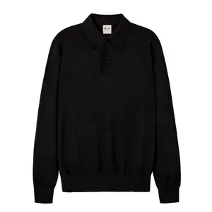 SALTS CASHMERE Long Sleeved Polo Shirt