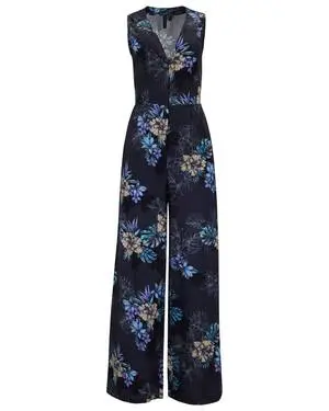LORDS OF HARLECH Jenny Exotic Floral Tailored Jumpsuit - Black