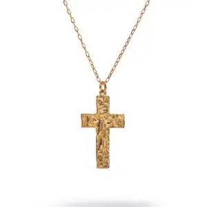 EBRU JEWELRY Divine Faith Cross Pendant Necklace - Gold