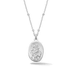 DOWER & HALL St. Christopher Sterling Pendant Necklace - Silver