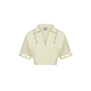 THISISU COLLECTION Linen-blend Shirt With Cut-out Details