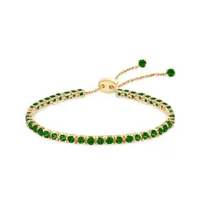 SALLY SKOUFIS Emerald Vermeil Bracelet - Green/gold