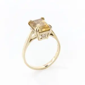 GABRIELLA ALICIA Citrine And Diamond Ring - Gold/yellow