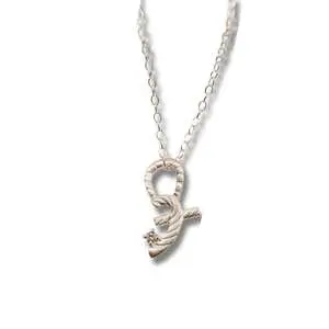 CLAIRE HILL DESIGNS Shorthand Charm Necklace - Silver