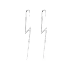 SPERO LONDON Sterling Lightning Bolt Ear Crawlers - Silver