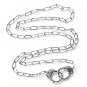 JAGGED HALO JEWELRY Love Bond Handcuff Convertible Necklace - Silver