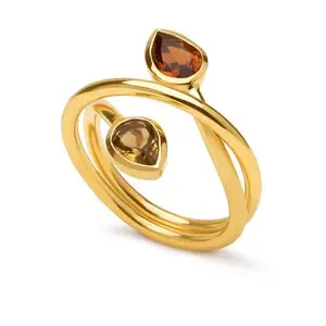 ARMATURE Infinity Ring With Tourmaline Gemstones - Gold/yellow