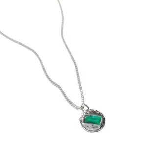 MURU Mini May Birthstone Pendant Necklace - Silver