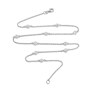 AUREE JEWELLERY Sofia Sterling & Cubic Zirconia 18" Necklace - Silver