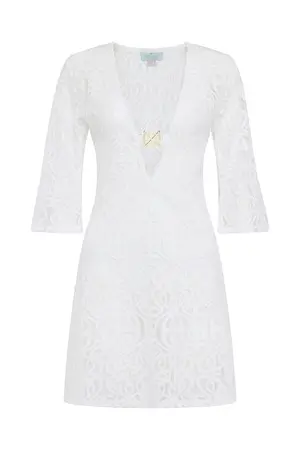 LEYLA MAYA Lace Mini Dress - White