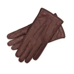 1861 GLOVE MANUFACTORY Treviso Hand Sewn Deerskin Leather Gloves - Brown