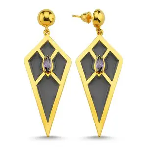 REIAN JEWELLERY Audrey B Grey Earrings - Gray