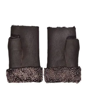 OWEN BARRY Tube Sheepskin Mittens - Brown