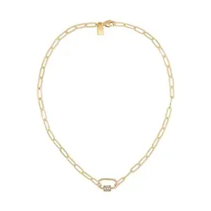 NATIVE GEM Carabiner Padlock Link Necklace - Gold