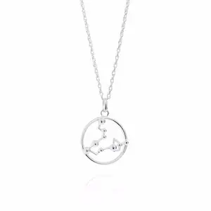 YASMIN EVERLEY JEWELLERY Pisces Astrology Pendant Necklace - Silver