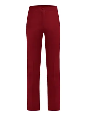 TIA DORRAINE Tailored Straight-leg Trousers - Red