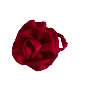 SYLKI Flower Appliqué Hair Tie Red