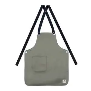 YAKO&CO Minimalist Vegan Leather Gardening Apron, Moss - Green