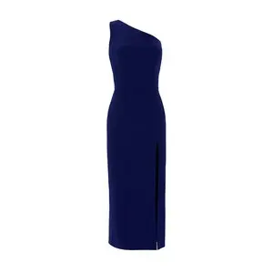 Asymmetrical Neckline Slit Dresses