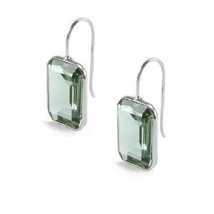 HYE JANE JEWELRY Silver Medium Gemma Green Quartz Drop Earrings - Silver/green