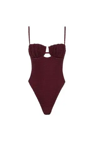 MONTCE Crochet Petal One-piece - Red