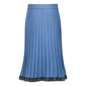 SMART AND JOY Lace Trim Pleated Skirt