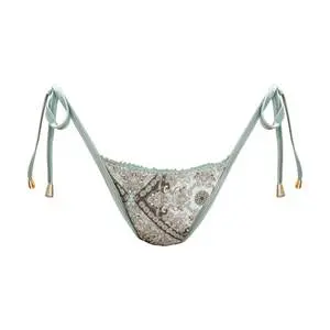 IVY SWIMWEAR Darya Mediterranean Print Bikini Bottom - Blue