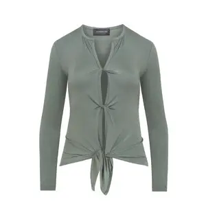 MANDRAGORA Woven Detail Top - Green