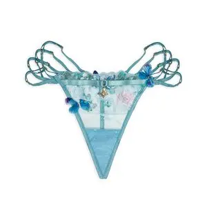 EMPRESS MIMI Madame X Lace G-string With Butterfly Detail - Blue