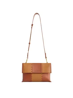 Women's Orange Cube Messenger Bag