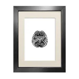 EMILY CARTER Cerebellum' Fine Art Print A4 - Black