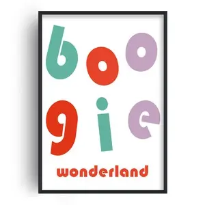 FANCLUB Boogie Wonderland Retro Music Giclée Art Print - White