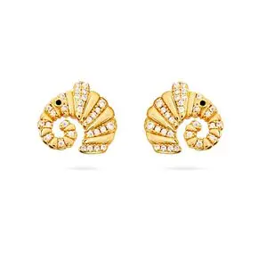 ONEWILDONE Baby Mine Elephant Stud Earrings - Gold