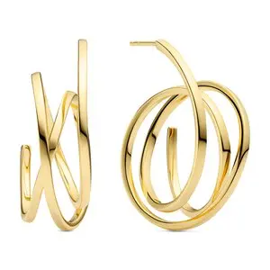 SIF JAKOBS JEWELLERY Spirale Pianura Grande Earrings - Gold