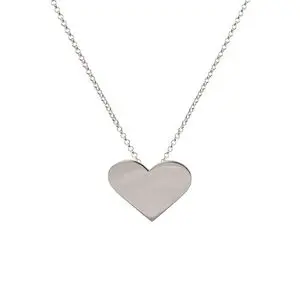 EDGE ONLY Heart Pendant Necklace - Silver