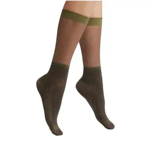 HIGH HEEL JUNGLE BY KATHRYN EISMAN Glitter Dance Crew Socks - Green