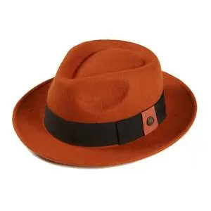 DASMARCA HATS Pablo Wide Brim Fedora Hat - Orange