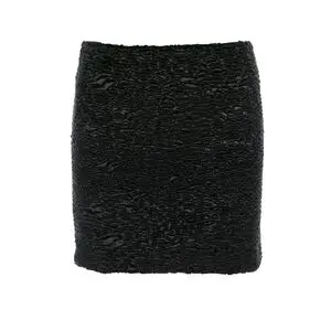 SILVIA SERBAN Astrakhan Mini Skirt