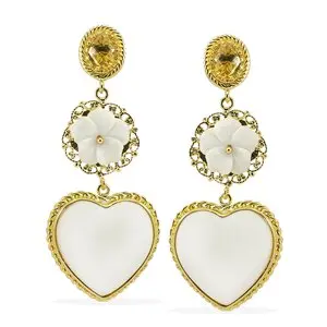 VINTOUCH ITALY Mamma Mia Citrine Dangle Earrings - Yellow