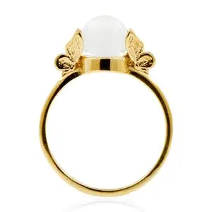 LEE RENEE Butterfly Quartz Gemstone Ring - Gold