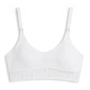ZELF INTIMATES Assymetric Moonlight Bralette Top Recycled - White