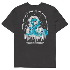 ANCHOR & CREW Heather Snake Another Good Day Organic Cotton T-shirt - Black