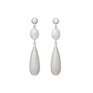 ZOË & MORGAN Zoe And Morgan Ava Pearl Drop Earrings - Silver