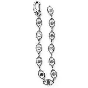 JAGGED HALO JEWELRY Evil Eye Chain Bracelet - Silver