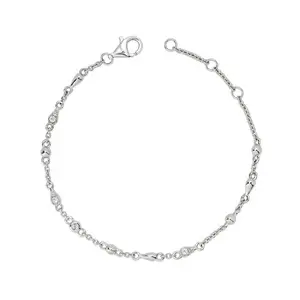 LUCY QUARTERMAINE Skinny Drip Bracelet - Silver