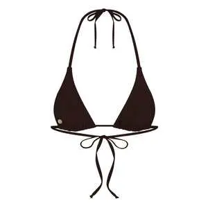 MARQUISE SWIM Canvas String Bikini Top - Brown