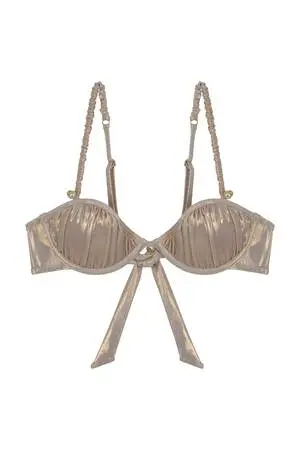 GOD SAVE QUEENS Venus Pearl Bikini Top - Black
