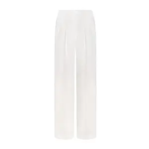 Women's White Flowing Pants